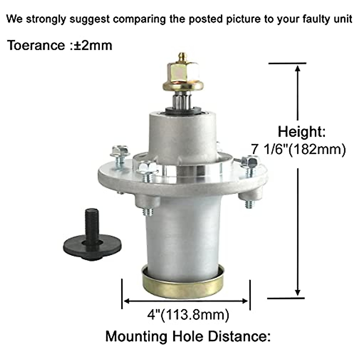 q&p Spindle Assembly Bracket Replaces 539112170 Fits Models EZ5221 EZ5224 EZ5225 EZ5226 GT52XLSI GTH27V52LS GTH2752TF GTH24V52LS GTH26V52LS GTH52XLS MZ522 Holes Tapped for Easier Install
