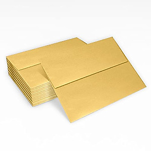 LUXPaper A7 Invitation Envelopes | Peel & Press | 5 1/4" x 7 1/4" | Gold Metallic | 80lb. Text | 50 Qty