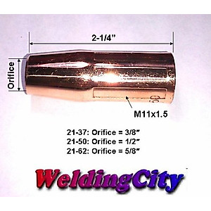 WeldingCity MIG Welding Gun Accessory Kit .030" (Contact Tip-Gas Nozzle-Gas Diffuser) for Lincoln Magnum 100L and Tweco Mini/#1 Up to 200A