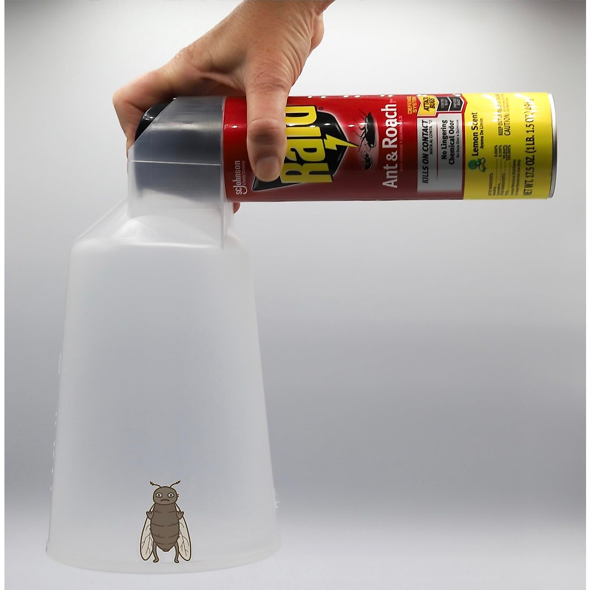 Trap'd - Large Plastic Cone Attachment for Bug Spray Cans, Helps Trap Roaches, Spiders, & Insects Reducing Overspray & Mess