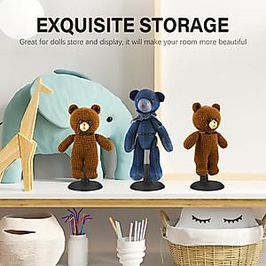 TOYANDONA 4pcs Doll Stand Action Figure Stand Portable Teddy Bear Stand for Mini Dolls
