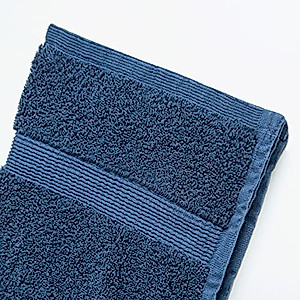 Nebia Hand Towel for Bathrooms, Showers, and Bath Tubs, Made from Recycled Materials, Soft and Absorbent, Machine-Washable, Quick Dry, 15” x 30”, Navy