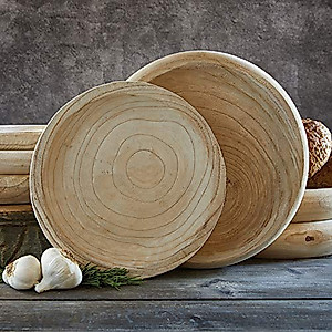 Santa Barbara Design Studio Table Sugar Hand Carved Paulownia Wood Serving Bowl, Large, Natural