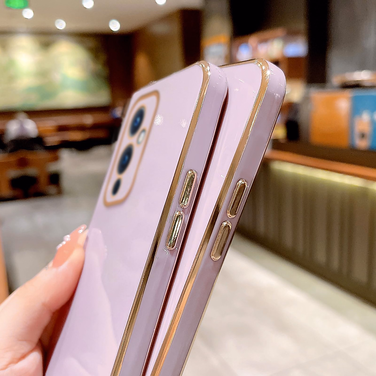 KuDiNi for Oneplus 9 Case, Oneplus 9 Phone Case for Women Girls Electroplating Cute Luxury Bling Aesthetic Trendy Pretty, Full Camera Soft TPU Protection Shockproof Cover for Oneplus 9 (Violet)