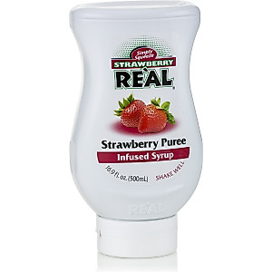 Strawberry Reàl, Strawberry Puree Infused Syrup, 16.9 FL OZ Squeezable Bottle (Pack of 1)