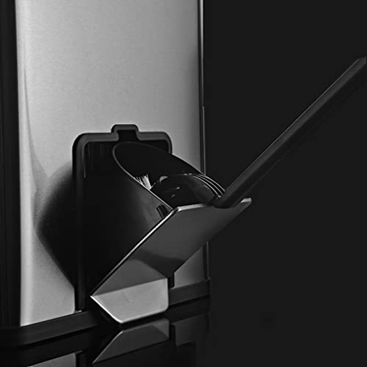 Bathroom Trash Can Intelligent Induction Stainless Steel Trash Can Bathroom Toilet Multi-Function Self-contained Toilet Brush Paper Towel Trash Can Three-in-one Wastebasket (Color : Metallic, Size :