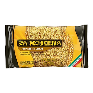La Moderna Alphabet Pasta, Noodles, Durum Wheat, Protein, Fiber, Vitamins, 7 Oz, Pack of 20