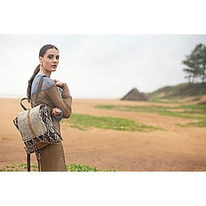 Myra Bag Grizzle Cowhide & Upcycled Canvas Backpack S-1205