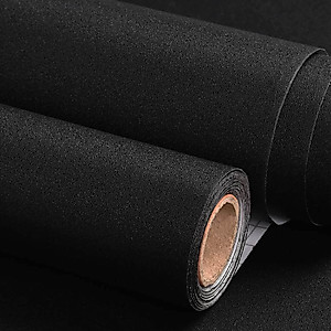 Shelf Liner Drawer Matte Black Wallpaper Vinyl Self-Adhesive Countertop Removable Contact Paper Wall Decoration