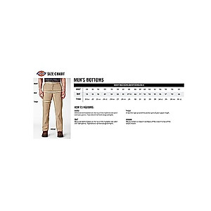 Dickies Men's Loose-Fit Cargo Work Pant, Black, 34W x 34L