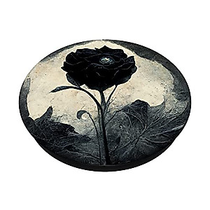 tropical flower flower design floral black rose flower PopSockets Swappable PopGrip