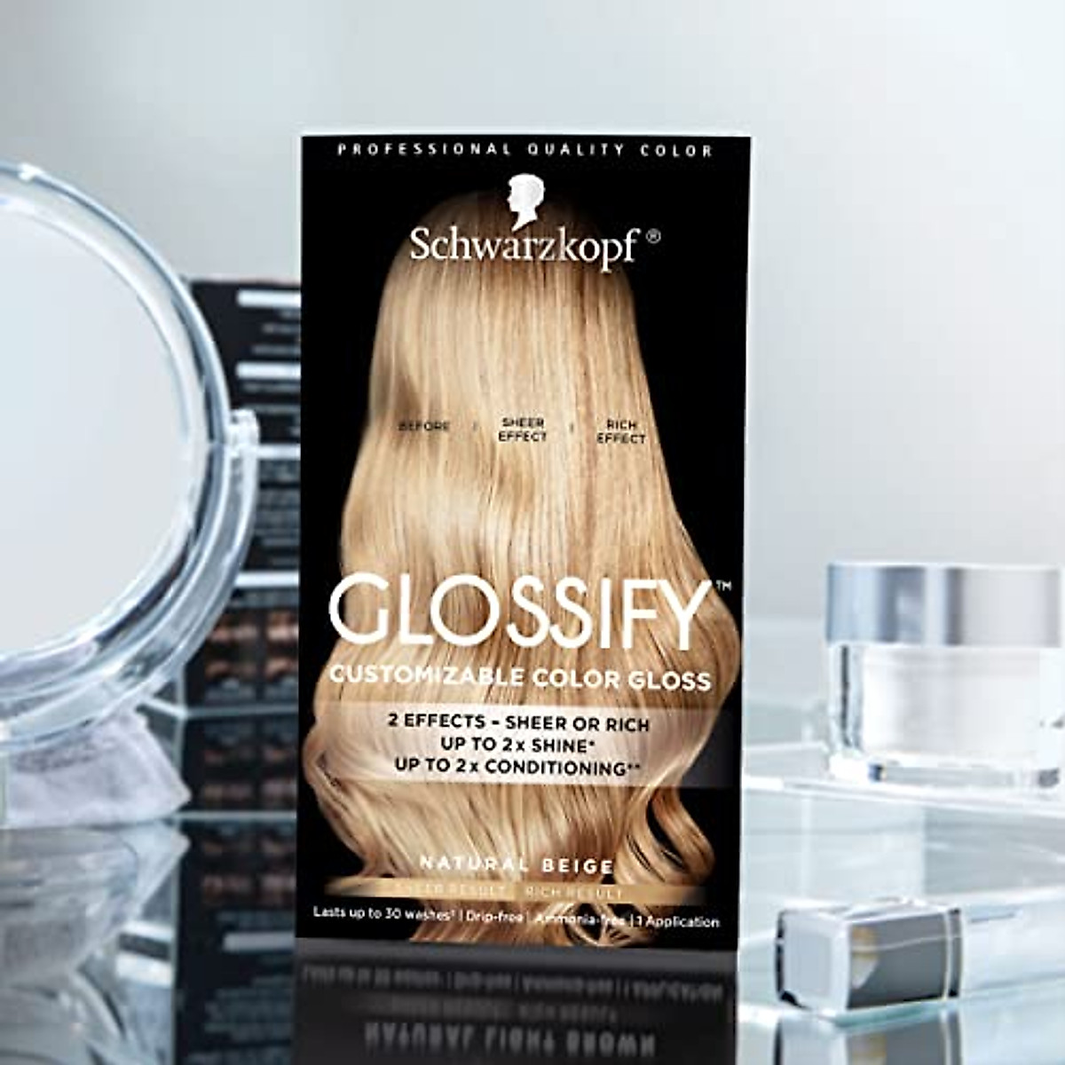 Schwarzkopf Glossify Customizable Color Gloss, Natural Beige