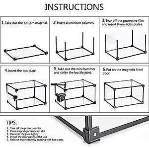 KOKOIN Magnetic Side Open Transparent Plastic Storage Shoe Box Clear Shoe Display Case Sneaker Shoe Storage Box Display Box Shoe Container Clear Closet Shelf Shoe Organizer (Black 4PC)