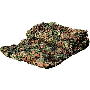 LOOGU Custom Woodland Camo Netting Camping Military Hunting Camouflage Net (150D Polyester, 7x26ft)