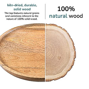 MH London Side Table - Dilan Tri Pin Small Table. Exclusively Designed Hand-Crafted Small Nightstand. Solid Wood Round End Table. Contemporary Accent Table for Bedrooms, Living Rooms and Home Office