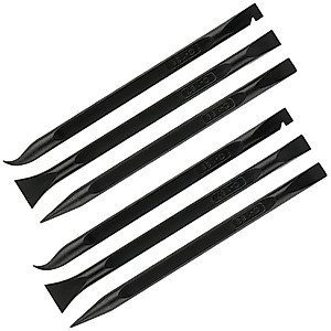 6 Pieces Plastic Scraper Tool Multi-Purpose Scraper Pen-Shaped Scraper Non-Scratch Scraper Cleaning Tool for Cleaning Small and Narrow Space, Black