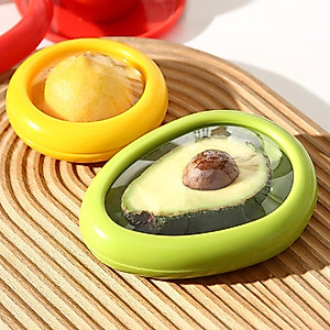 Maisifa New Fruit and Vegetable Anti-Oxidation Storage Box,Fruit Storage Containers for Fridge, Silicone Food Storage Containers for Onions,Lemons, Garlic and Potatoes,Avocado Saver(4 pieces)