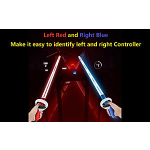 Nsiucion Touch Controller Grip Cover for Oculus Quest 2 VR Game Controller, Anti-Throw Handle Protective Sleeve with Adjustable Wrist Knuckle Strap Quest 2 Accessories (Red & Blue)