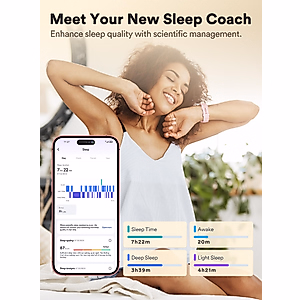 Quican Fitness Smart Watch for Women, iOS Android Compatible Bluetooth Watch, Activity Tracker with Heart Rate/Sleep Monitor/Calorie Counter, Reloj Inteligente Support 100 Sports, IP68 Waterproof