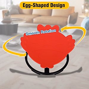 FERUERW Autism Kids Swivel Chair, Sensory Toy Chair, Carousel Spin Sensory Chair for Kids, Training Body Coordination, Kids Spinning Chair (Red)