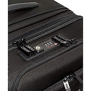 TUMI Alpha 3 Tall 4-Wheel Duffel Packing Suitcase - Features Zip Divider and Large Mesh Zip Pocket - Rolling Luggage for Men and Women - Black