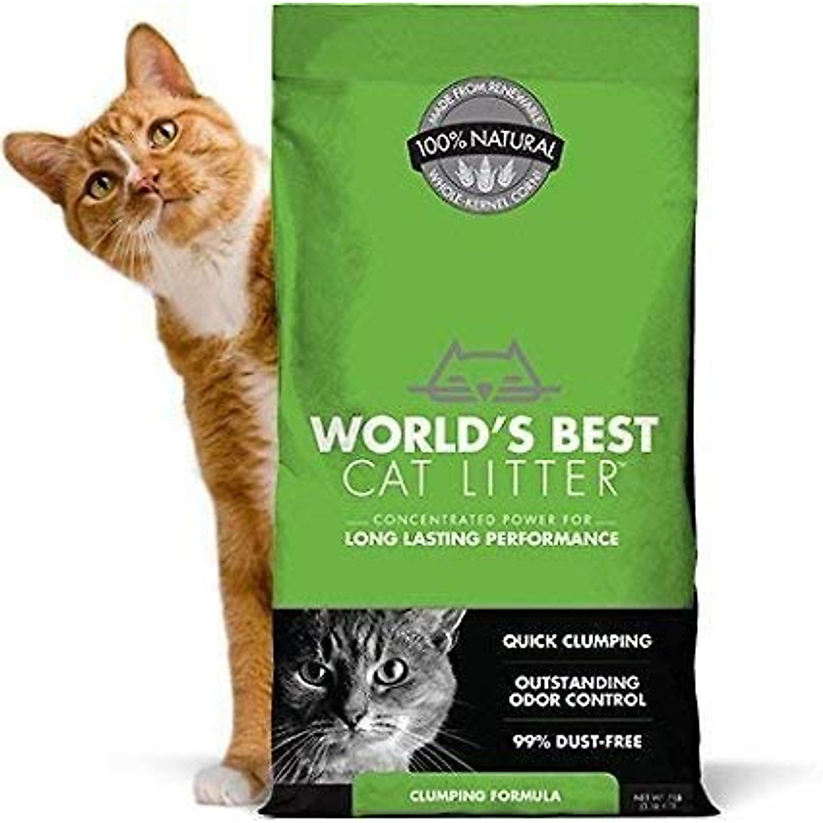 World's Best Cat Litter Original Series 14 Pound Bag ,Outstanding Odor Control, Quick CLUMPING & Easy SCOOPING, PET, People & Planet Friendly