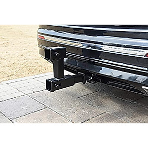 TOPTOW 64131 Dual Hitch Extension, 2 inch Towing Receivers, Extends Adjustable Length, 4,000lbs