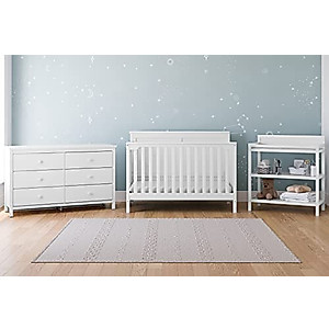 STORKCRAFT ALPINE 6 DRAWER DRESSER - WHITE