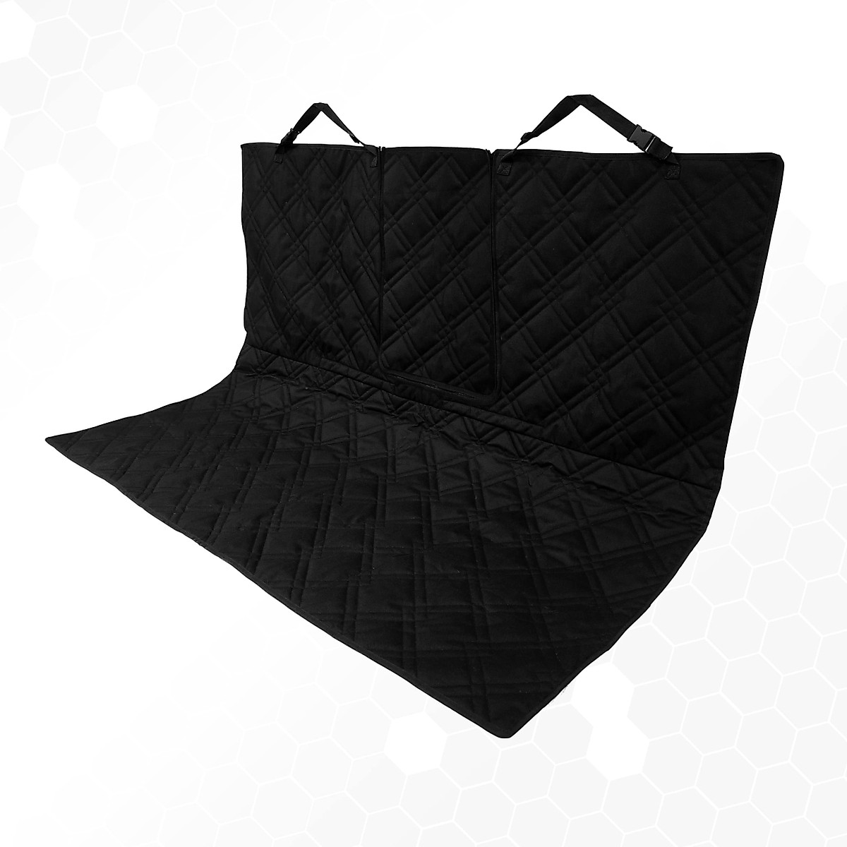 Car Back Seat Protector for Kids with Removable Zipper – Thick Padded Diamond Design Child Backseat Cover for Car Truck SUV with Non-Slip Material 100% Waterproof 600D Scratch Proof Machine Washable