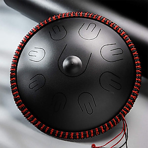 Steel Tongue Drum Tank Drum 9 Notes 14 Inch, Handpan Drum with Standard D Key Percussion Instrument Tongue Drums Kit,Hand Drums for Adults with Mallets and Soft Hand Pan Bag for Meditation Entertainme