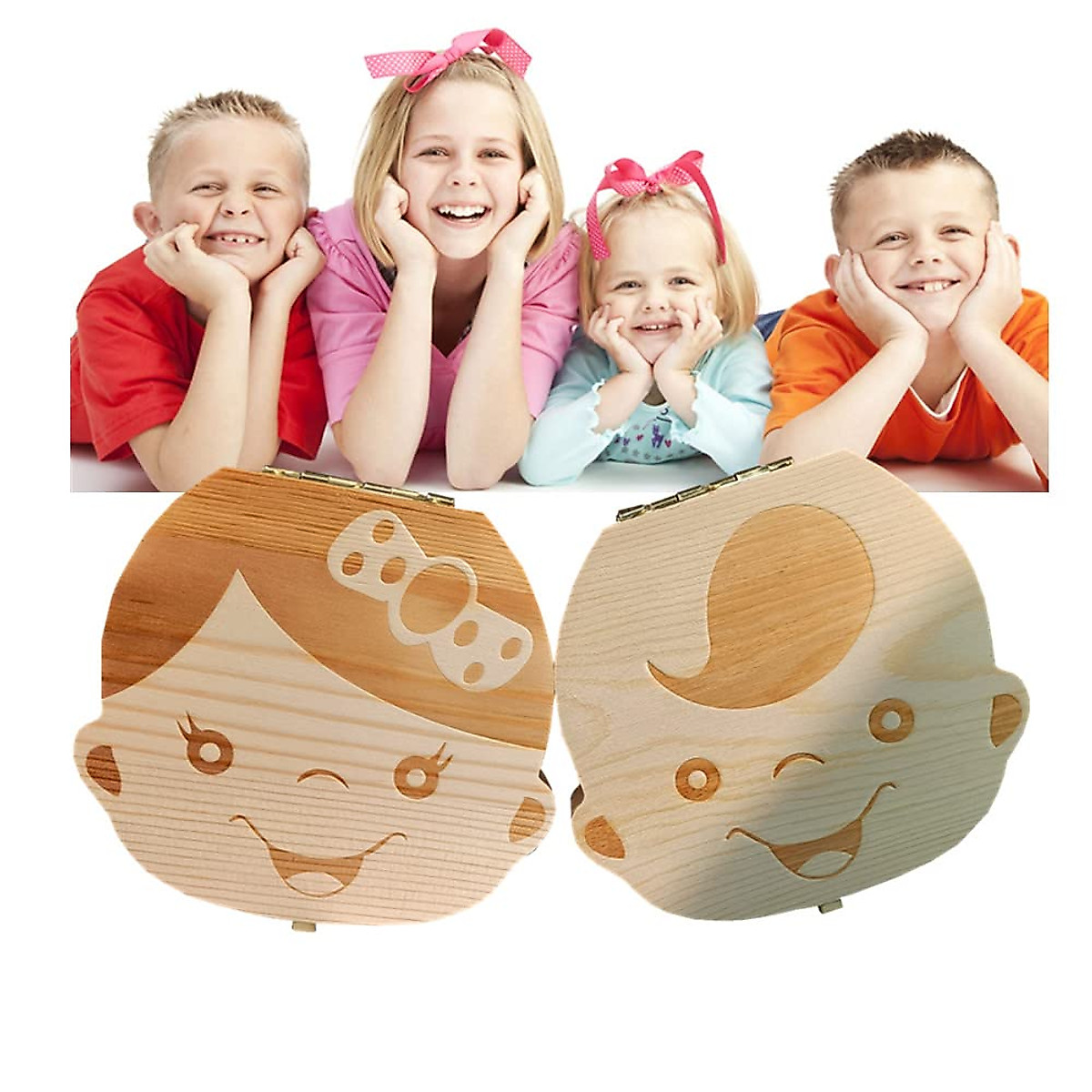 Baby Tooth Keepsake Box,Tooth Fairy Box,Wooden Tooth Box ,Baby Keepsake Storage Box,Tooth Saver,Tooth Holder for Kids Teeth,Tooth Boxes for Lost Teeth for Kids,Newborn Baby Birthday and Shower Gift