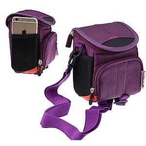 Navitech Purple Digital Camera Case Bag Compatible With Canon PowerShot SX620 HS