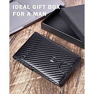Tipmile Mens Wallet Slim Minimalist Leather Card Holder Wallets RFID Blocking Bifold Front Pocket for Men as Ideal Gifts Box