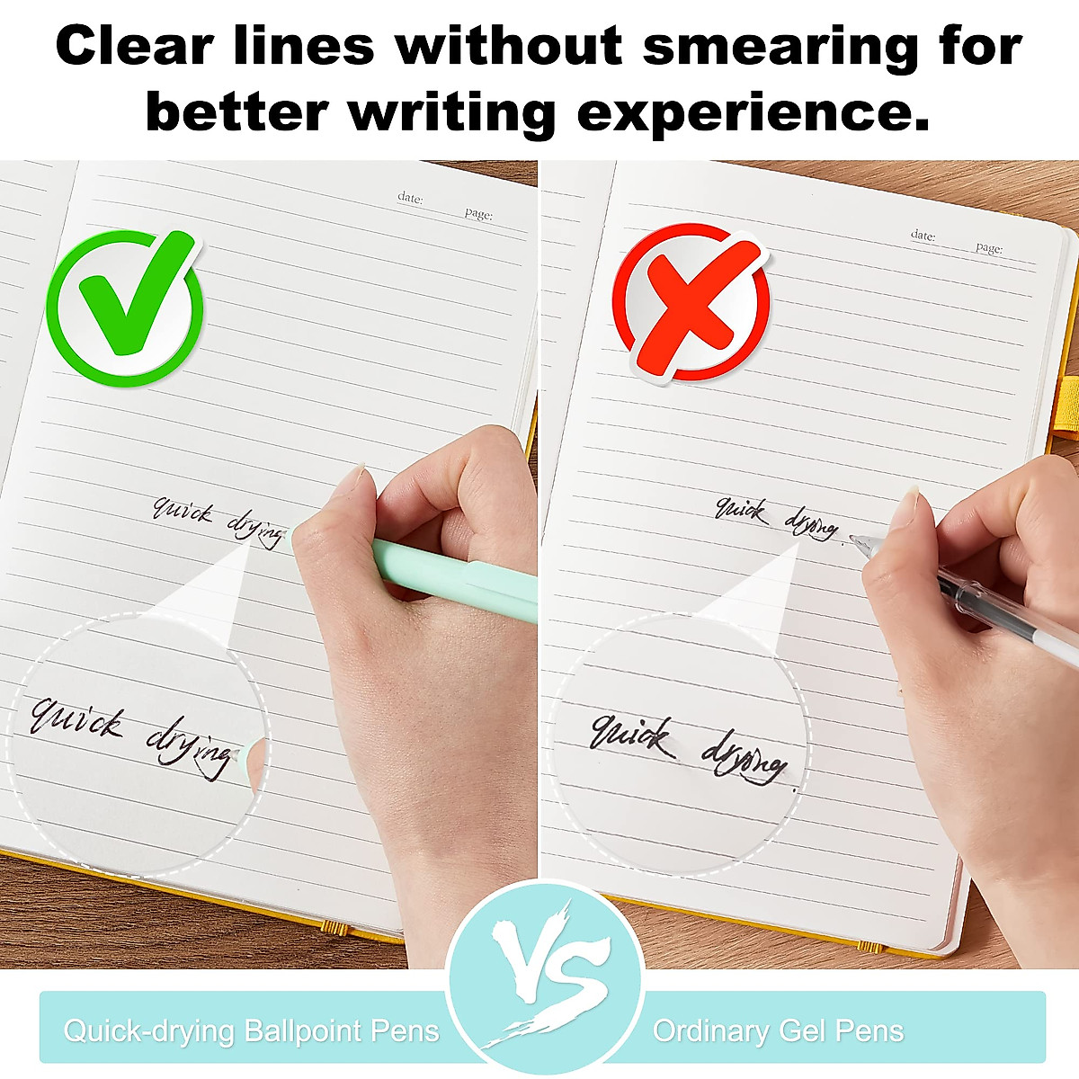 Shuttle Art Ballpoint Pens, 15 Pack Pastel Retractable Black Ink Ball Point Pens, Cute Pens 1.0mm Medium Point Quick Drying for Writing Journaling Taking Notes School Office Home