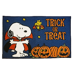 Peanuts Halloween Accent Rug, Polyester with Latex Backing, 17" x 28" (Vampire)