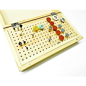 200 Hole Bur Organizer Box Deluxe Holds Jewelry Rotary Burs 1/8" & 3/32" Shanks
