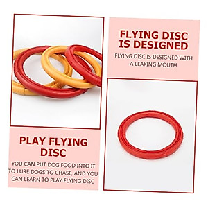 IFANLANDOR Dog Outdoor Toys Puppy Chew Toy Dog Catching Ring Puppy Teething Toy Dog Chewing Ring Pet Teether Toy Puppy Dog Toys Flexible Ring Pet Toy Border Collie Rubber Pet Dog