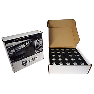 Set of 24 Eisen 14x1.5mm One-Piece Chrome OEM Factory Style Large Lug Nuts for 2015-2020 Ford F-150 F150 Expedition Lincoln Navigator Factory Stock Wheels