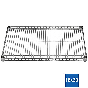 Shelving Inc. 18" d x 30" w x 54" h Chrome Wire Shelving with 4 Tier Shelves, Weight Capacity 800lbs Per Shelf