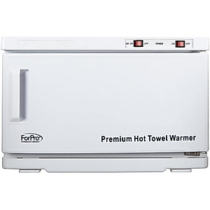 ForPro Professional Collection Premium Compact Hot Towel Warmer, Large 18L Capacity, Stainless Steel Rack, White