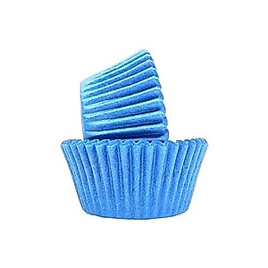 Regency Wraps Standard Baking Cups Greaseproof Professional Grade For Cupcakes and Muffins, Light Blue Solid, Pack of 40