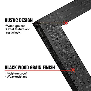 BAIJIALI 11x14 Picture Frame Composite wood for 8x10 photo with Mat or 11x14 photo Without Mat for Rustic Home Decor,4 Packs