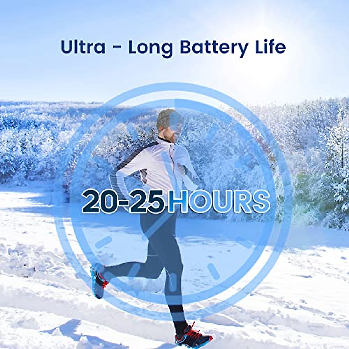 blueear Bluetooth Beanie Hat Bluetooh 5.2 Headphone Wireless Winter Knit Hats with Stereo Speaker and MIC 15 Hours Working Time for Outdoor Sports Grey