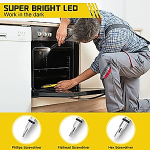 Gifts for Men Dad Him, MAFEHAN 10 in 1 Multi-Tool Pen Set, Father's Day Gifts from Son Daughter Wife, Cool Gadgets For Men, Christmas Gifts Stocking Stuffers for Men-Yellow&Black