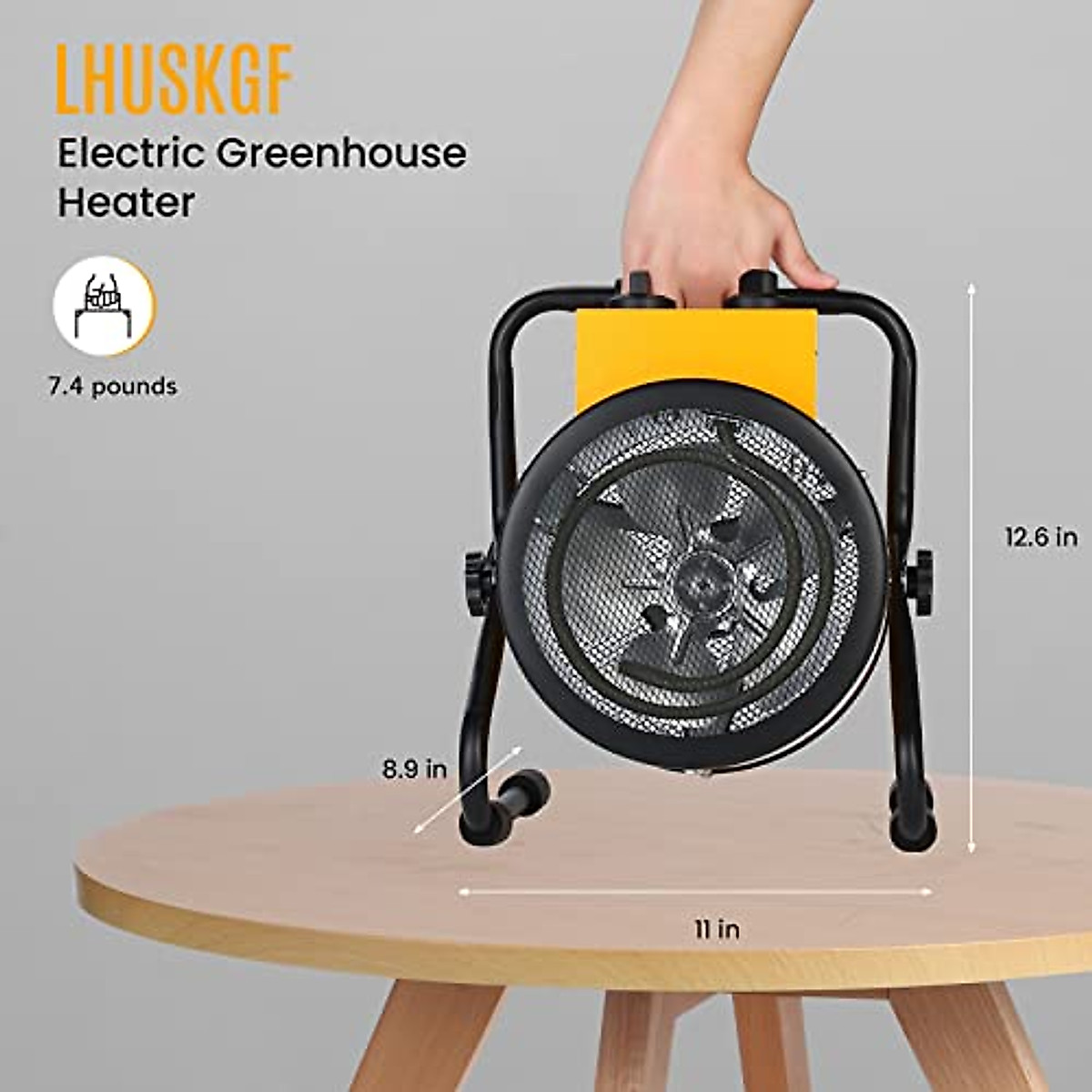 LHUKSGF Greenhouse Heater with Digtal Thermostat, Grow Tent Heaters, Overheat Protection, Fast Heating for Green House, Flower Room, YE…………