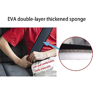 XINLIYA 2PCS Car Seat Belt Cover, Soft Shoulder Strap Covers Harness Pads, Safety Leather Seatbelt Comfort Driving Cushion Protect Your Neck and Shoulder Universal for Car, Truck, SUV (Black/Blue)