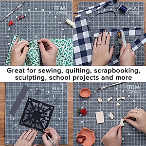 WA Portman Rotating Self Healing Cutting Mat Set - 13x13 Inch Rotating Cutting Mat for Sewing - Quilting Cutting Mats - Rotary Cutter Mat - Rotating Cutting Mat For Quilting - Rotary Cutting Mat