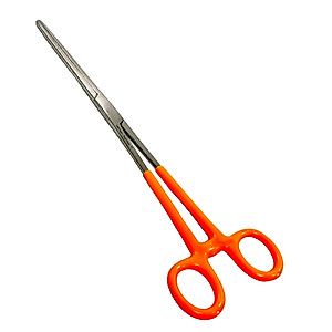 German Stainless Straight + Curved Hemostat Forceps, Hemostat Forceps clamp 10" (Cynamed Brand) set of 2 ea …