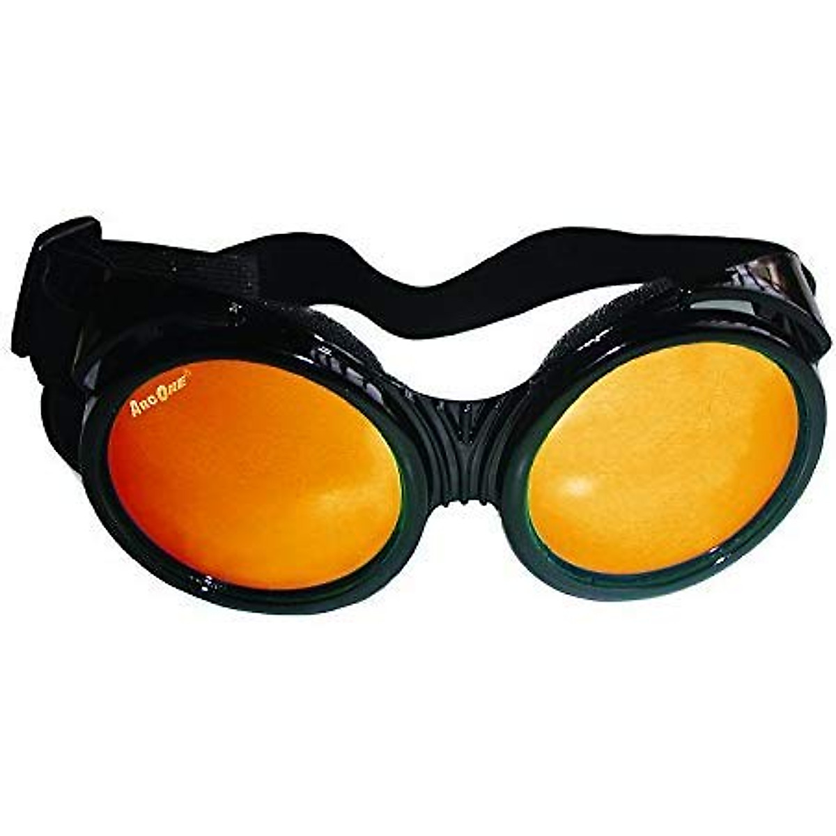 ArcOne The Fly Safety Goggles - Full Coverage Round Lens (Smoke Lens with Yellow/Orange Mirror Finish)