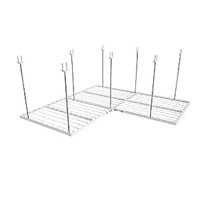 DURA-LIFT Elevate Adjustable Height Overhead Garage Door Ceiling Triple L Shaped Platform (31 in. W x 93 in D)